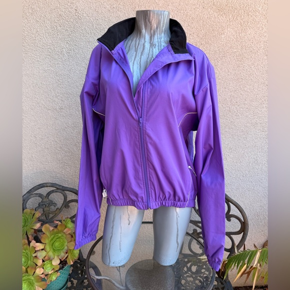 Danskin | Jackets & Coats | Danskin Purple Bomber Jacket With Bold ...